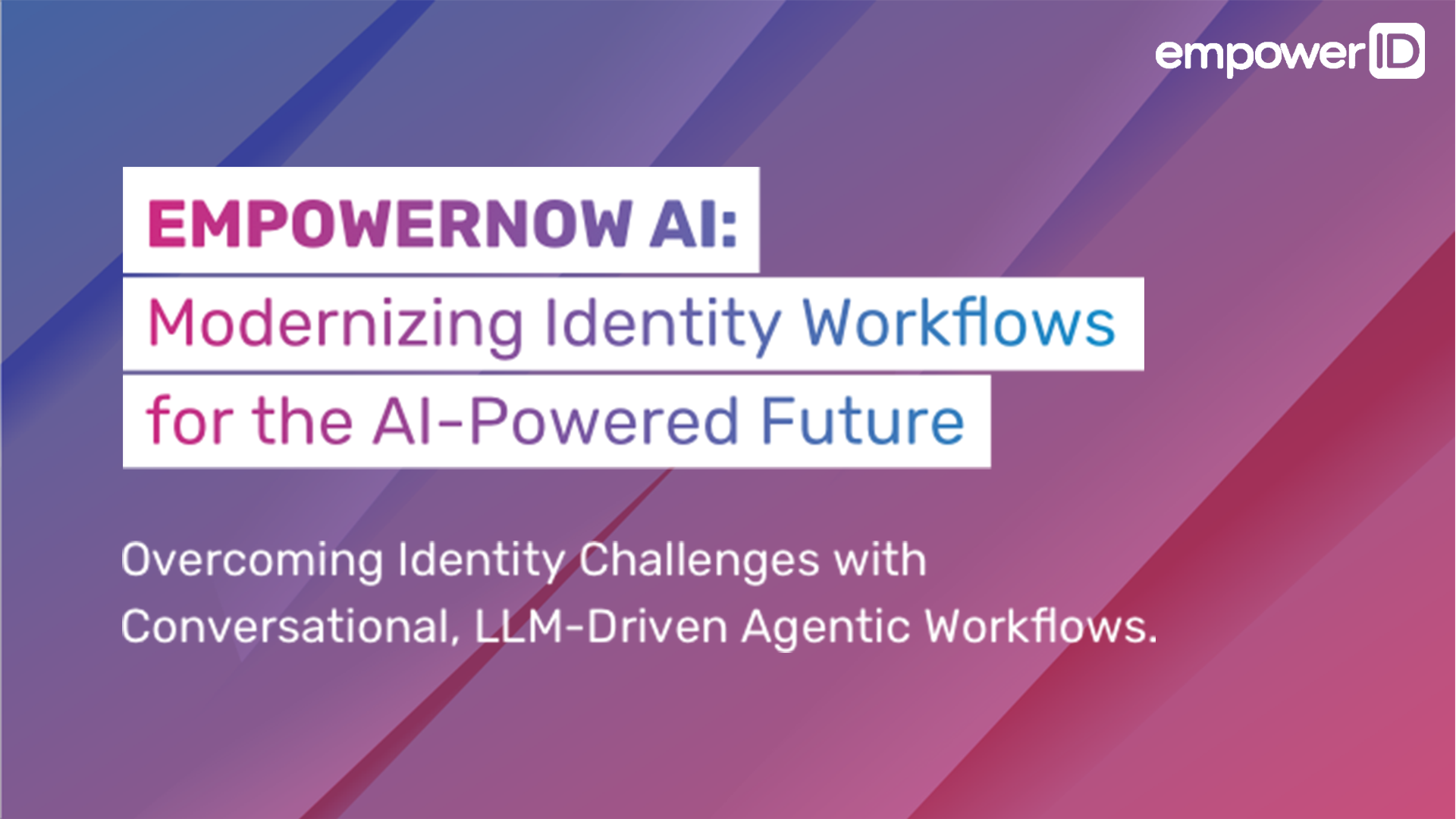EmpowerNow AI: Modernizing Identity Workflows for the AI-Powered Future